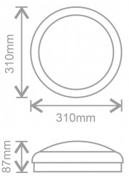 Kosnic Blanca IP65 Bulkhead Housing for LED DD Lamps, KBHDDC6S65