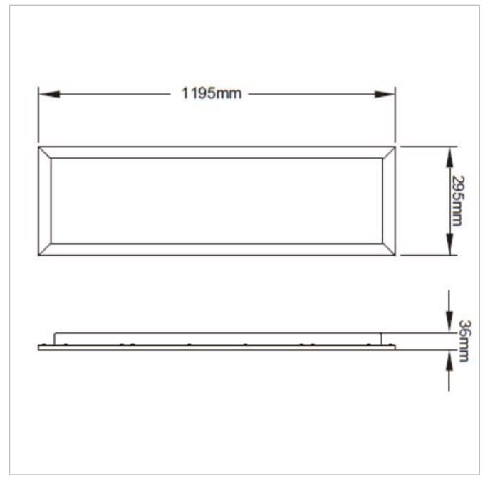Kosnic Alden Pro LED Panel 1200x300, IP44, Switchable 30W/40W/CCT