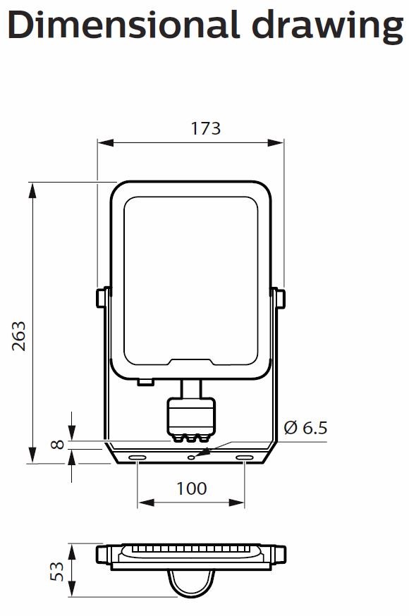 Philips BVP164 GEN3 Ledinare Flood, 50W, 4000K, SENSOR, SYM, 911401884683