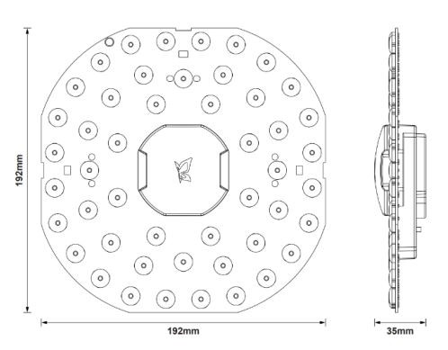 Kosnic LED 2D 4-Pin 9W/12W/15W/18W/CCT-Switchable Retrofit, DD218/4P-SCT