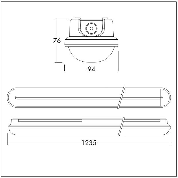 Thorn Julie FLEX 1200 LED IP65, 4ft, 4000K, DALI-2 DIM, 96700014
